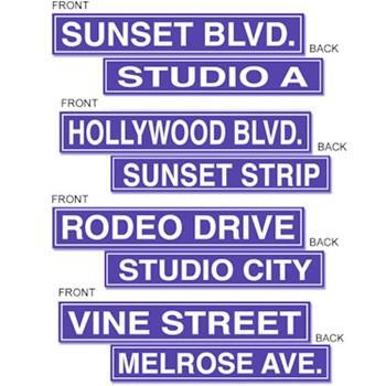 Hollywood Street Sign Set – Awesome Events